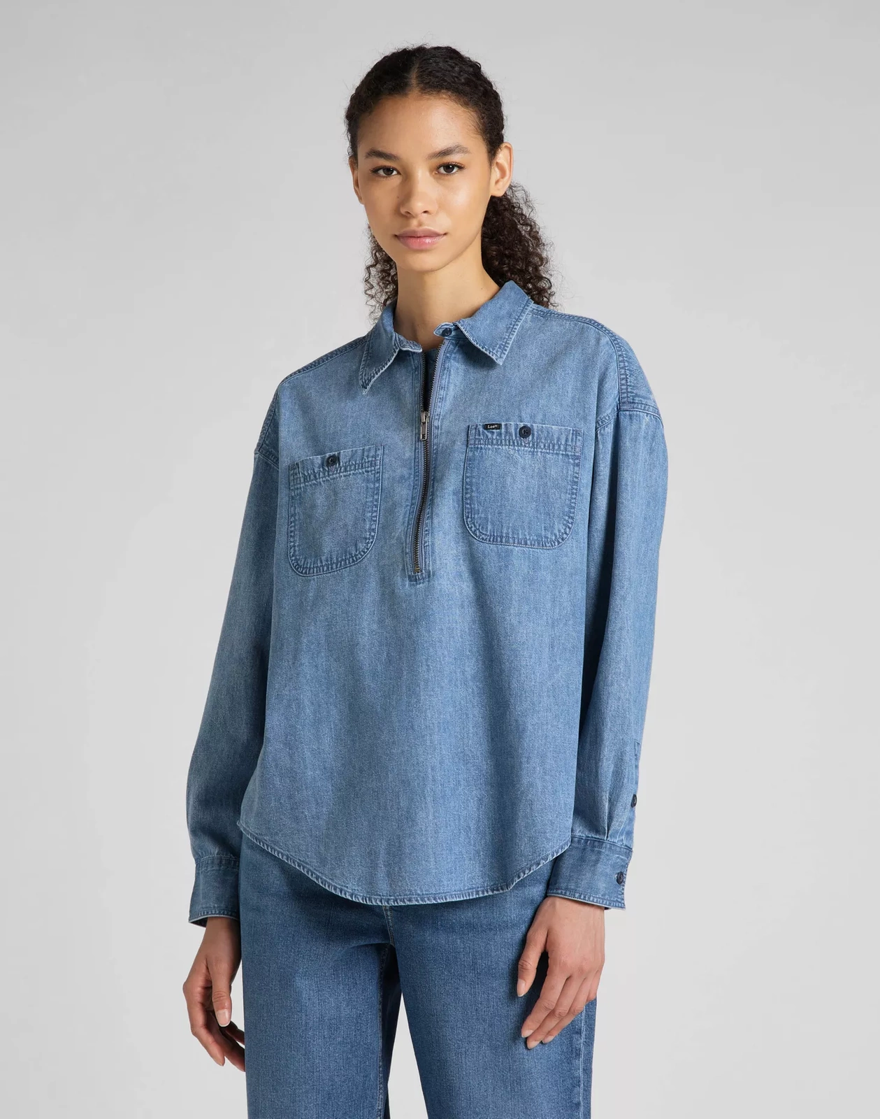 LEE FRONTIER HALF-ZIP GRANDPA L46UCLKX - PanJeans.pl