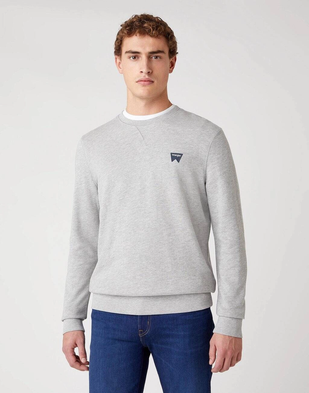 WRANGLER SIGN OFF CREW MID GREY MEL W6589HA37 - PanJeans.pl