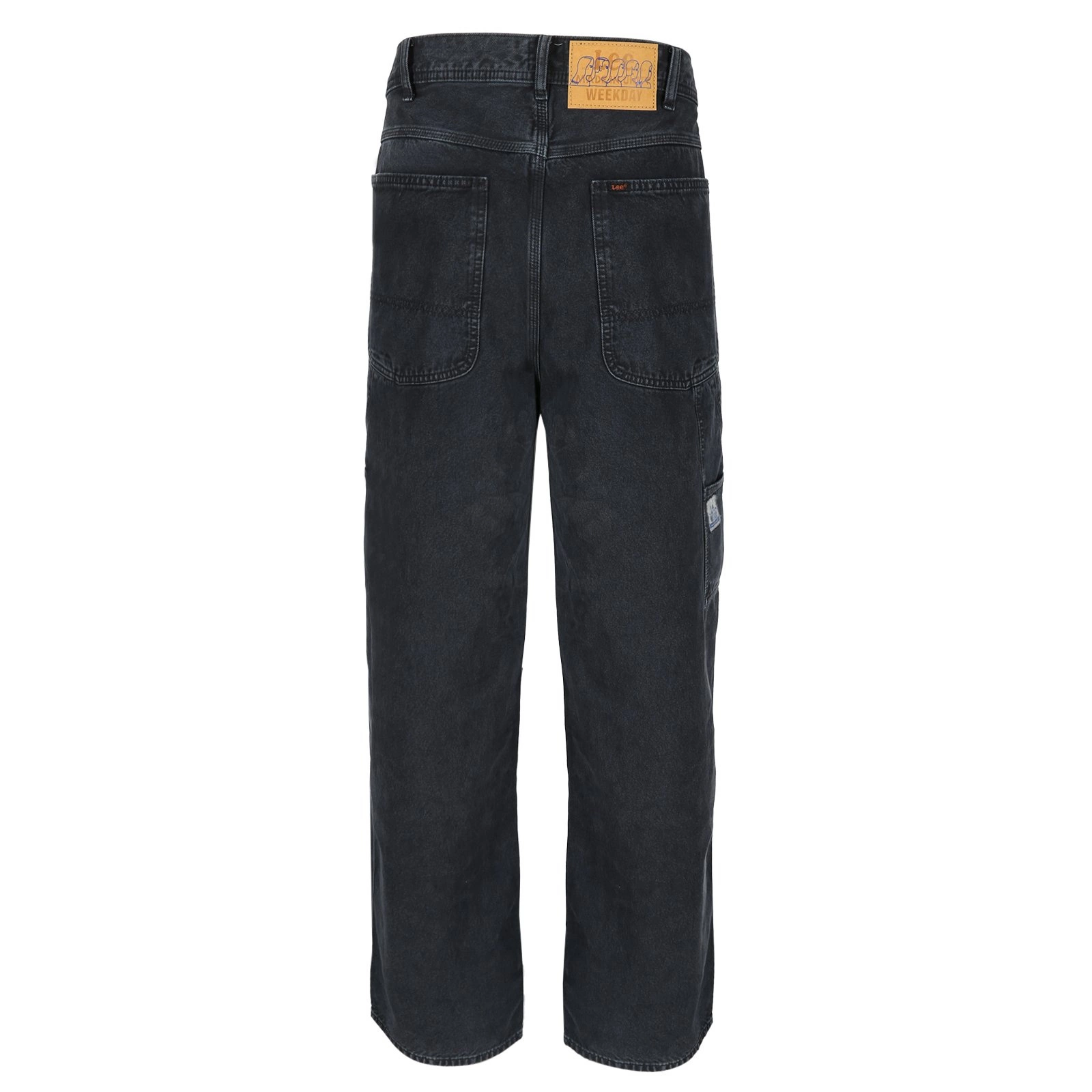 LEE WEEKDAY LOOSE BLACK WORN L71ICX60 - PanJeans.pl