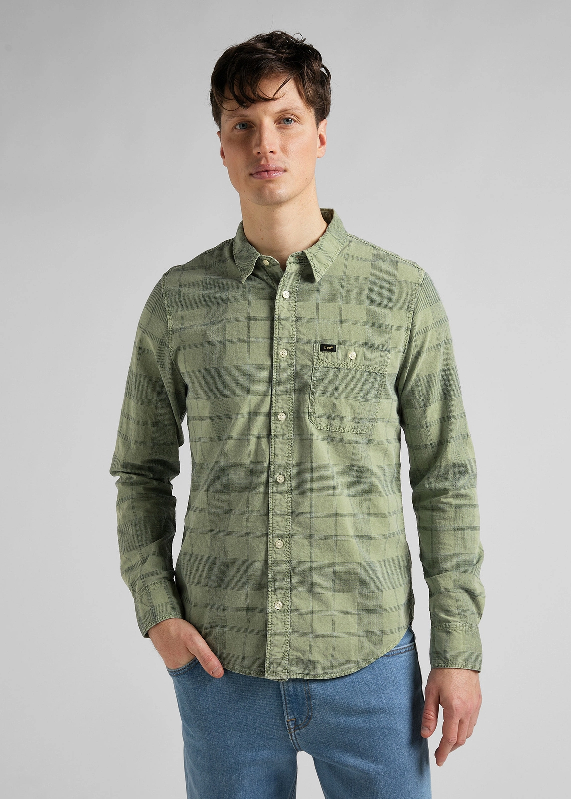 LEE LEESURE SHIRT BRINDLE GREEN L66NONUA - PanJeans.pl