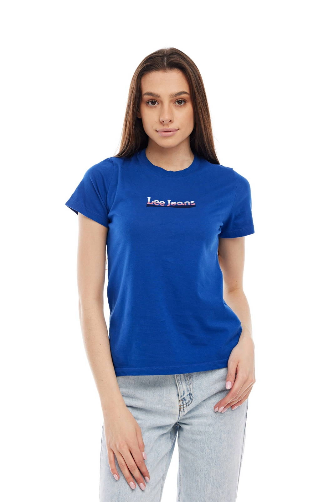 LEE LOGO TEE SURF BLUE L44NEPQF - PanJeans.pl